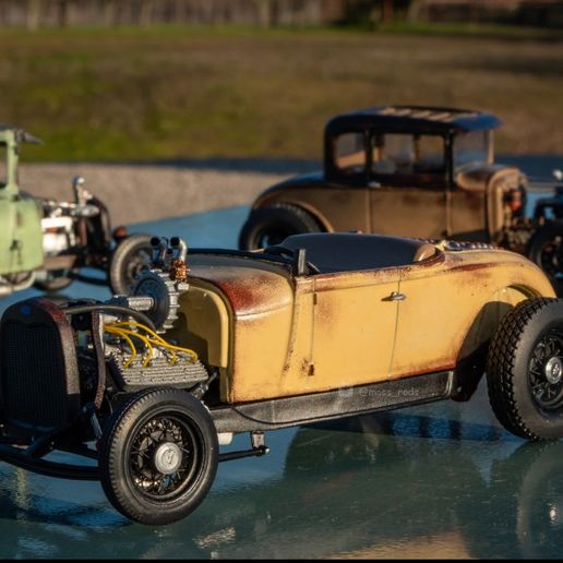 3D printing HOTROD Ford Flathead 3 versions Frenzel Supercharged 4x2 ...