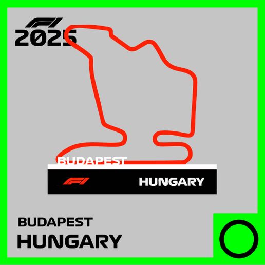 🇭🇺 F1 / HUNGARY BUDAPEST CIRCUIT・ STL File for 3D printing・Cults