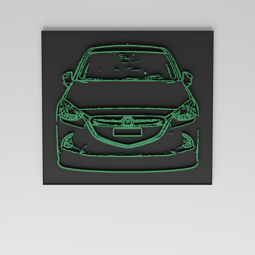 🚗 Mazda Silhouette Outline Wall Art 3D Picture Frame Pack・ STL File for ...