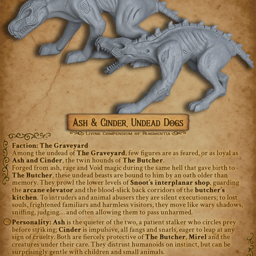 🐕 Ash & Cinder Undead Dogs - DnD Miniature for 5e RPG and Tabletop ...