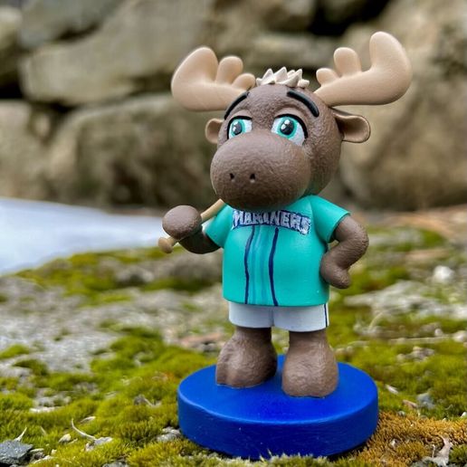 ⚾ Mariners Moose (Baseball Mascot, Washington State)・Free STL File for ...