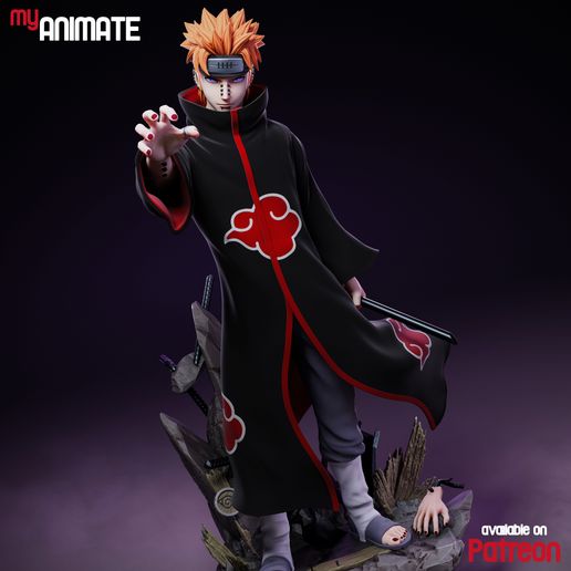 👾 PAIN/NAGATO - 3D PRINTABLE FIGURE・ 3D File for 3D printing・Cults