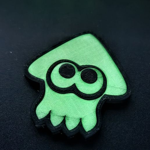 🎲 INKLING SPLATOON LOGO MODELO 3D・Archivo STL para ・Cults