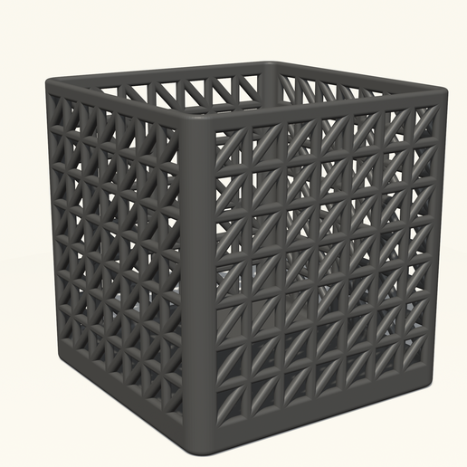 🟪 Ventilated Desktop Organizer//Industrial Mesh Square box・ STL File ...