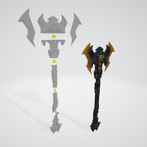 STL file Valorant Doombringer Battleaxe-Doombringer Blade-Doombringer ...