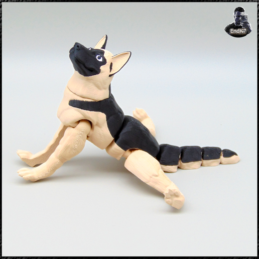 🐕 Articulated German Shepherd - Multicolor・ STL File for 3D printing・Cults