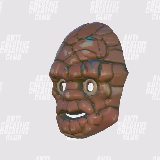 👾 Fantastic 4 The Thing Kids Mask・ STL File for 3D printing・Cults