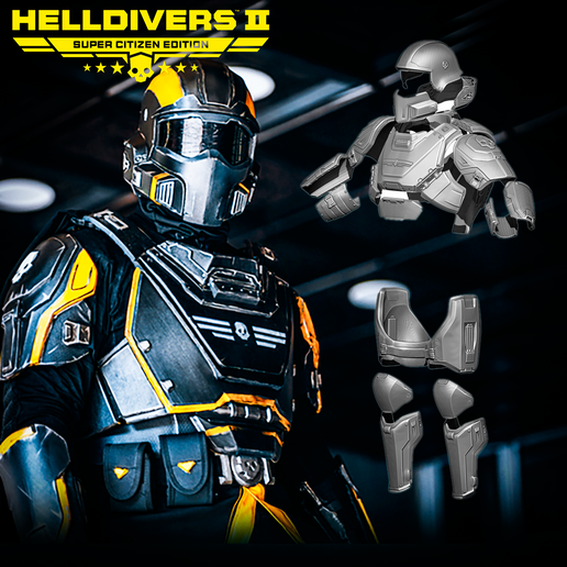 🎭 3D Cosplay Helldivers 2 - 25 Piece Armor Suit for 3D Printing・ STL ...