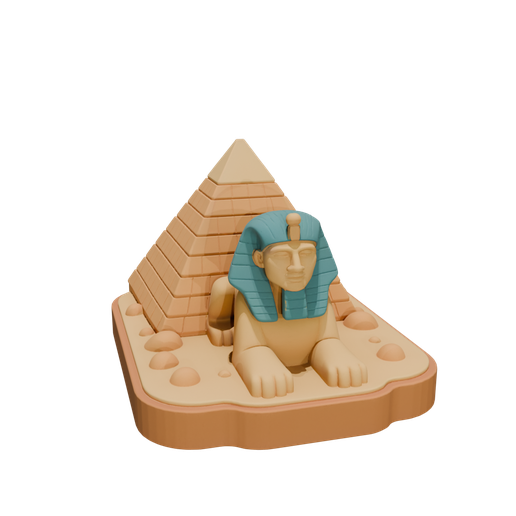 🇪🇬 Стилизованная диорама сфинкса и пирамиды - 3D печатный декор ...