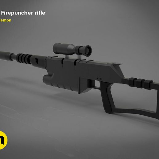 ⭐ 773 Firepuncher rifle・ 3D File for ・Cults