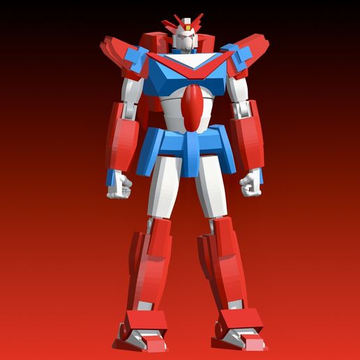 STL file Low Poly Anime Robot G-004 Articulated 3D Model Figure 🤖 ・3D ...