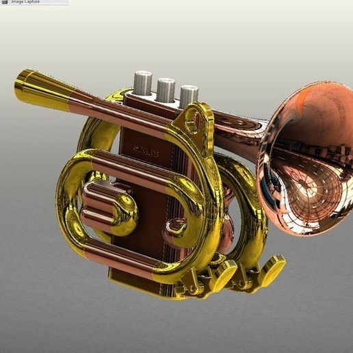 🎺 Full Size Pocket Cornet・Free STL File for 3D printing・Cults