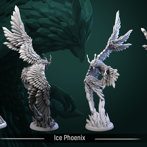 3D file Ice Phoenix pre-supported 🧊 ・3D printing design to download・Cults