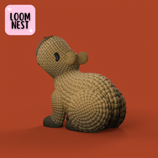 STL file CAPYBARA KNITTED - CROCHET - TOY - DECORATION - 3D PRINT MODEL ...