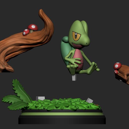 Archivo STL Pokemon - Figura / Estatua Treecko 🐉 ・Modelo de impresora ...