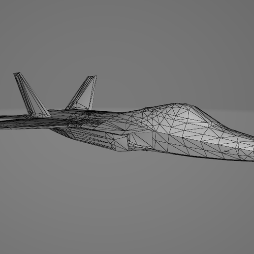 ️ F-22A Raptor (MESH)・Free OBJ File for 3D printing・Cults