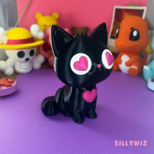 Valentines Gift - Madly in Love Heart Eyes Cat with Hidden Surprise ...