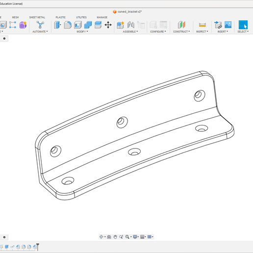 🏠 Curved bracket・free STL file for 3D printing・Cults