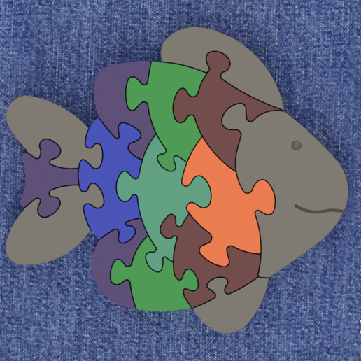 STL file puzzle fish 🧩 ・3D print model to download・Cults