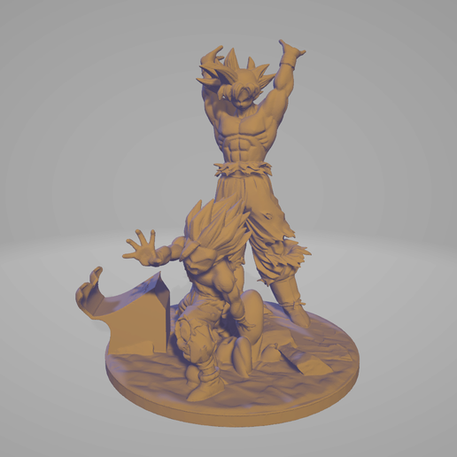 🎧 Goku and Gohan headphone stand and controller holder.・ STL File for ...