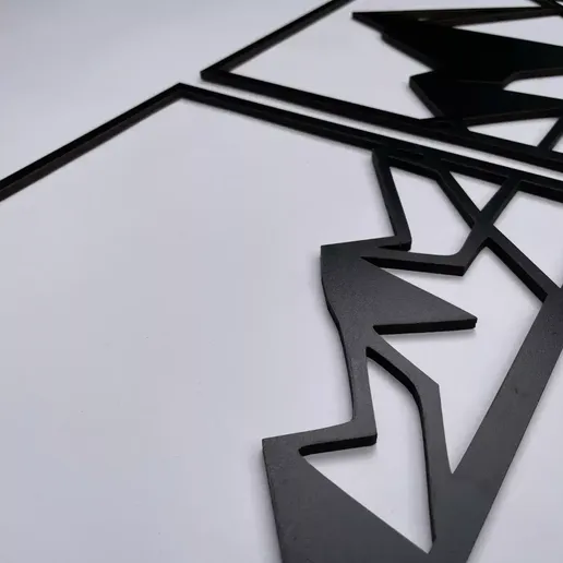Archivo STL Mountain Low poly wall decoration - Lasercut and 3d Printer ...