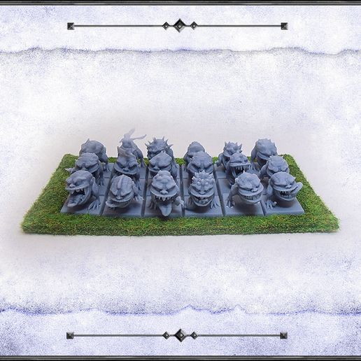 👺 Wild Squig Unit - 28mm Miniatures・ STL File for ・Cults