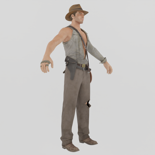 🕍 Indiana Jones Temple Explorer Textured Rigged・ STL File for 3D ...