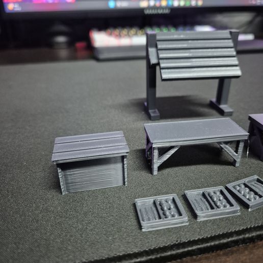 🎲 DND market set・ STL File for 3D printing・Cults