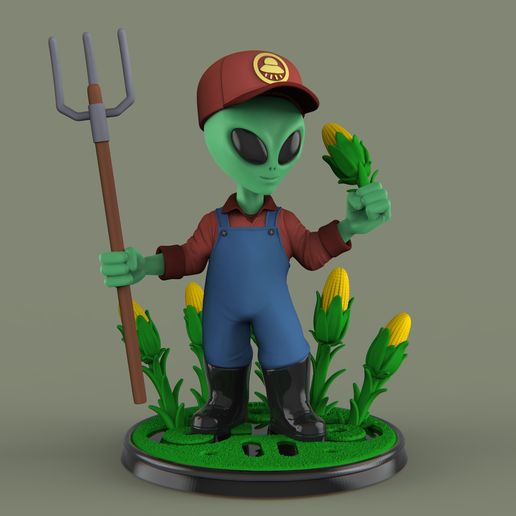 👽 Alien Farmer X-47・ 3D File for 3D printing・Cults
