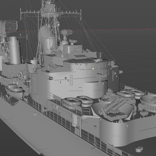 🚢 Digital model of the Dutch destroyer "Holland"・ OBJ File for 3D ...