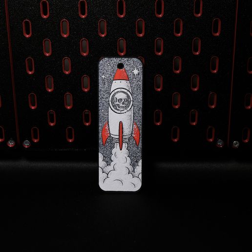 🛰 Space Skeleton Bookmarks・Free 3MF File for 3D printing・Cults