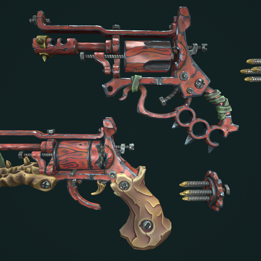 Archivo STL Fantasy desert revolver 🏜️ ・Plan imprimible en 3D para ...