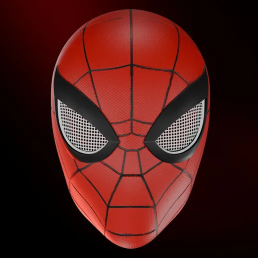Fichier 3D 3D Spiderman Helmet, Textured Spiderman Mask, Spiderman Face ...