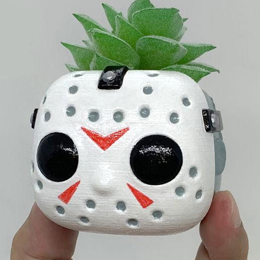🪴 JASON FRIDAY THE 13TH PLANTER・ STL File for 3D printing・Cults