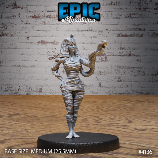 3D file Cleopatra Mummy Lady Set ‧ DnD Miniature ‧ Tabletop Miniatures ...
