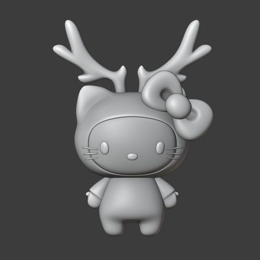 STL file Hello kitty Christmas 👋 ・3D printer model to download・Cults