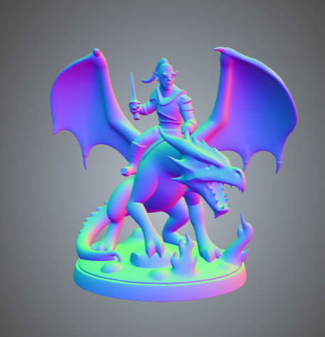 🐉 DND Githzeraï on a dragon・Free STL File for 3D printing・Cults