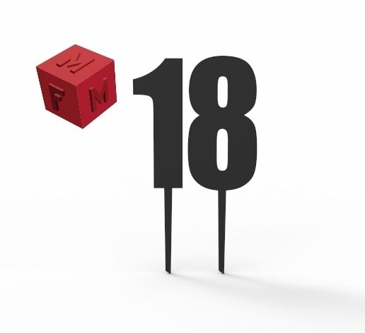 Archivo STL 18 Cake Topper 🍰 ・Diseño de impresión en 3D para descargar ...