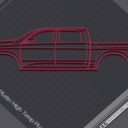 STL file 4TH GEN Dodge ram sport Silhouette wall art 🐏 (3MF)・3D print ...