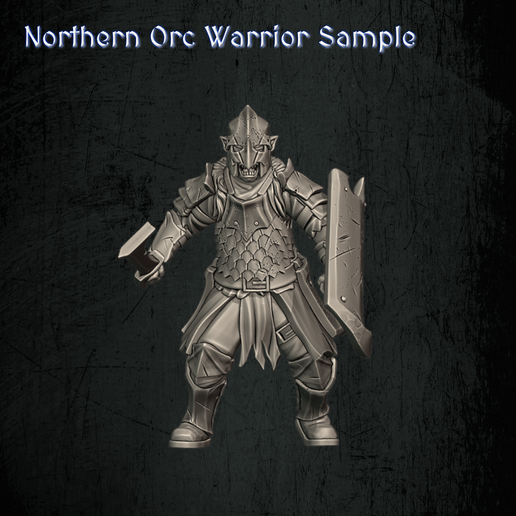 🎲 Northern Orc Warrior Sample・Free STL File for ・Cults