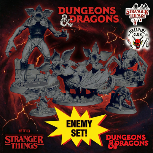 🔥HELLFIRE ENEMYS PACK | Stranger Things Inspired D&D Set | STL・Archivo ...