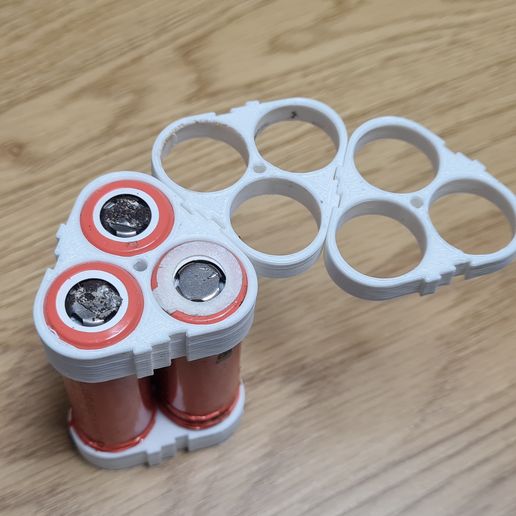 Download STL file Triangle cell holder for 18650 Lithium ion batteries • 3D printer object ・ Cults