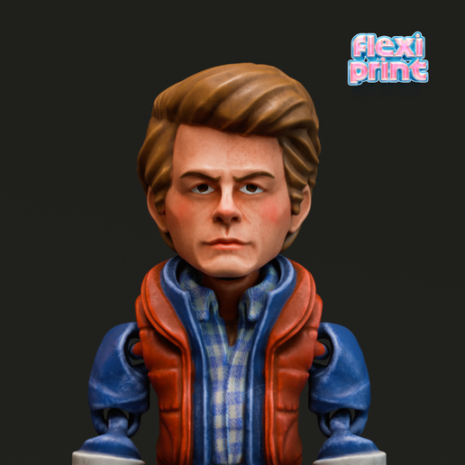 🧸 Marty Mcfly | Flexi Print・ 3D File for 3D printing・Cults