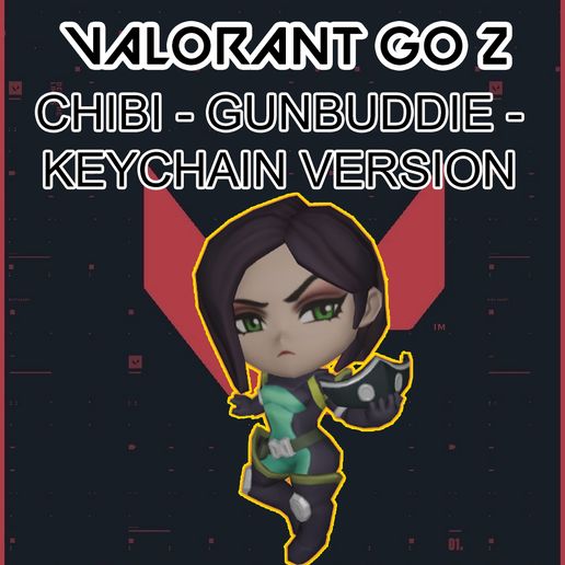 🗝️ Valorant Go 2 - Viper - Chibi/Gunbuddie/Keychain・ STL File for 3D ...