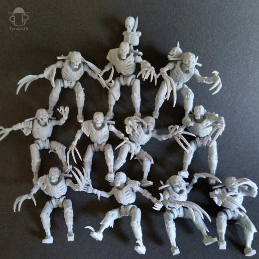 🛰 Space Terminator Zombies - 11 Miniatures・ STL File for 3D printing・Cults