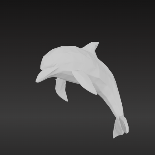 STL file Low-Poly Dolphin 🐬 ・Design to download and 3D print・Cults