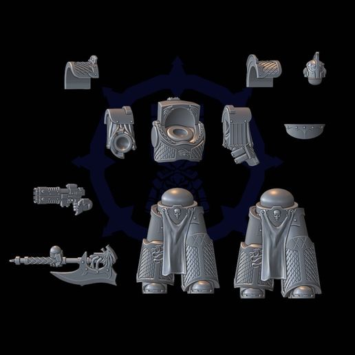 🎲 Alpha legion learnean terminator demo・Free 3D File for 3D printing・Cults