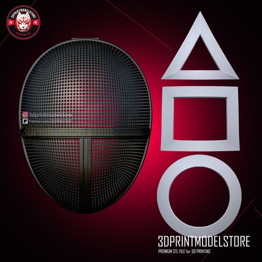 🦑 Squid Game Soldier Mask - Squidgame Cosplay Props・ 3D File for 3D ...