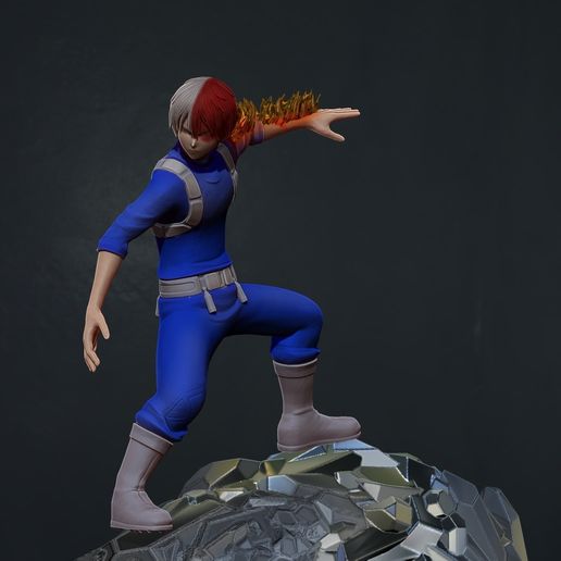 💬 todoroki - my hero academia - mha 3d print statue・ 3D File for ・Cults