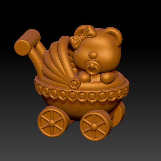 STL file Pacifier bear stroller 🐻 ・3D printing template to download・Cults
